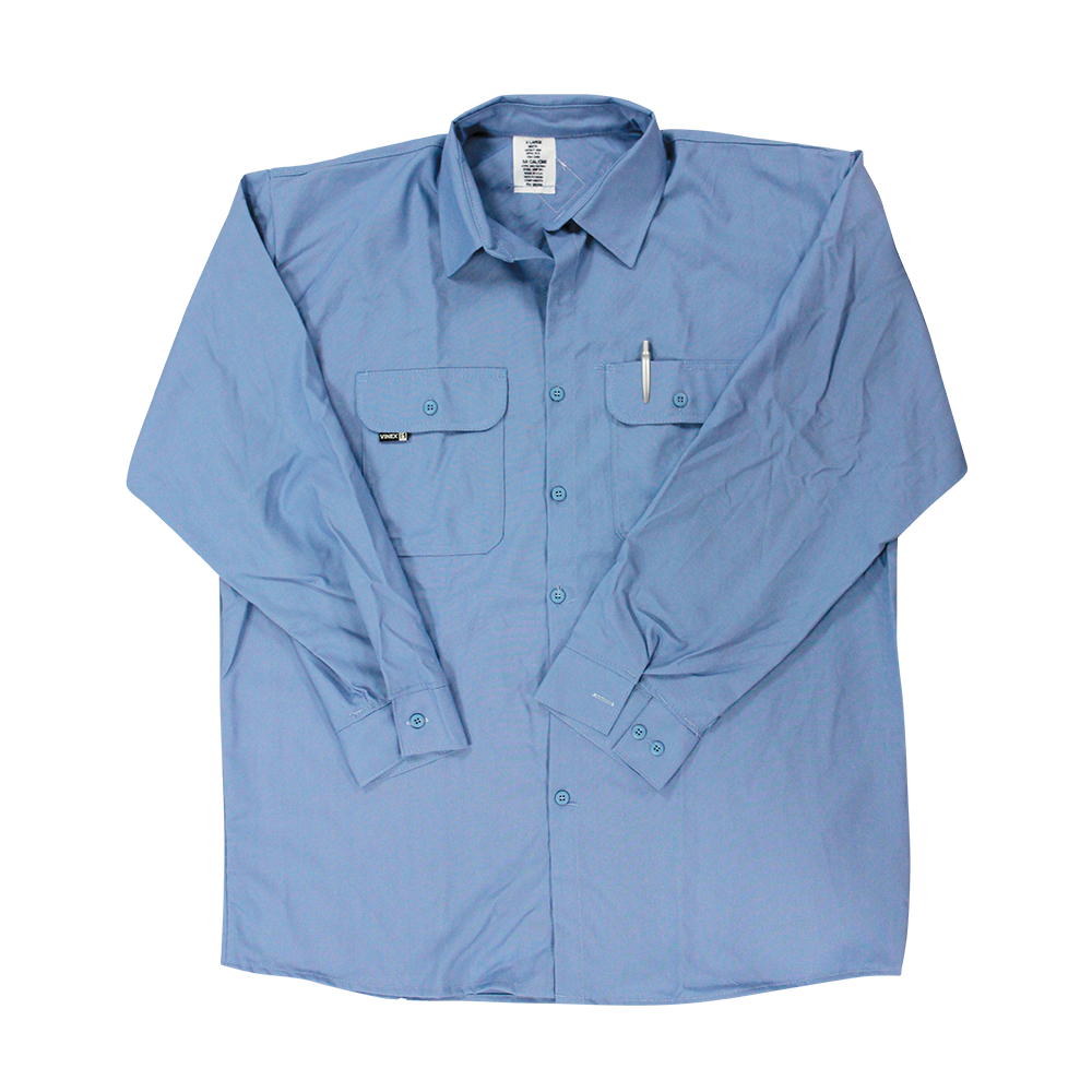 Medium Blue VINEX® Shirt - Button Front
