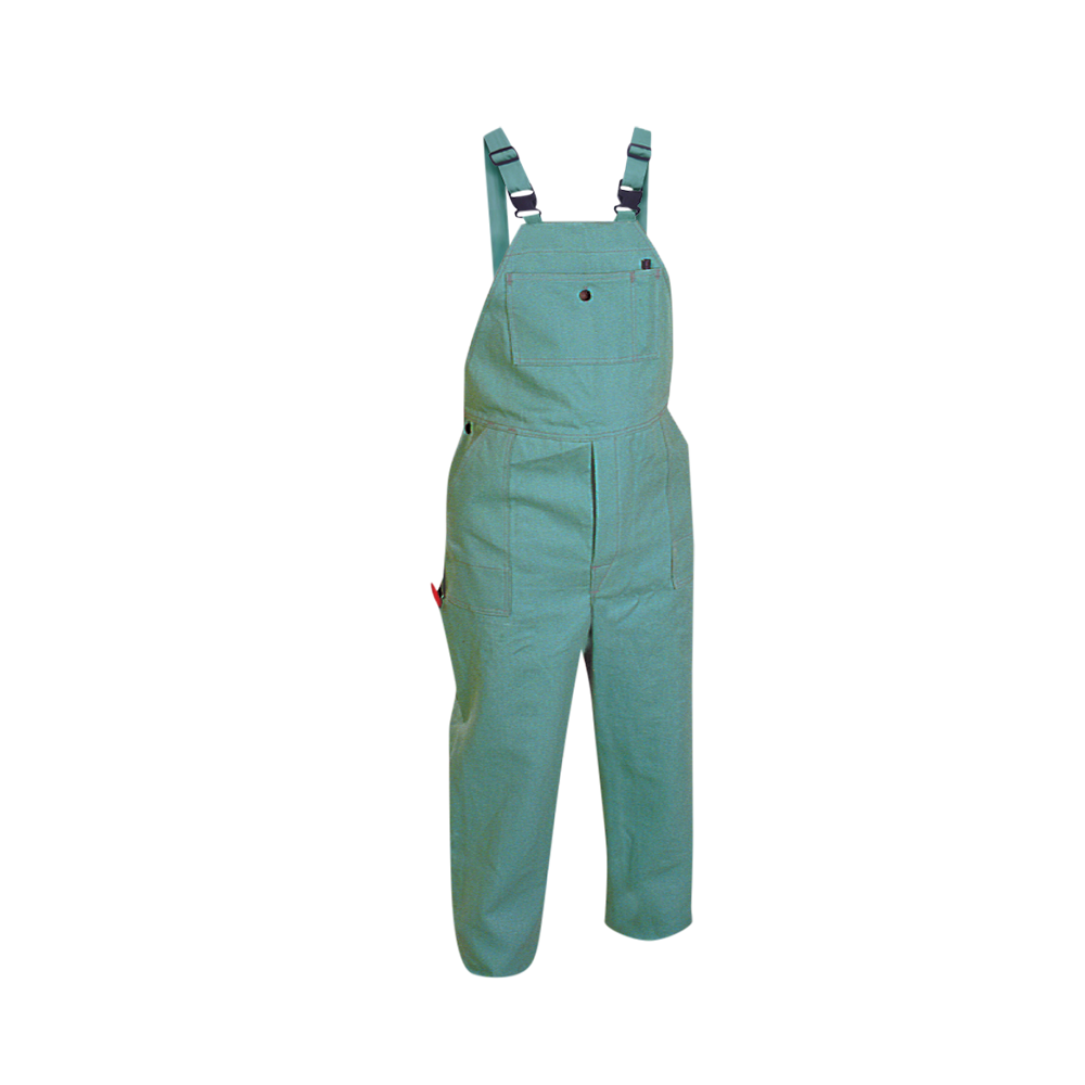 12 cal/cm² Visual Green 100% FR Treated Cotton Whipcord Overalls